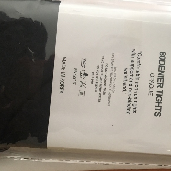 Other | Full Opaque Black Solid Made In Korea Stockings | Poshmark